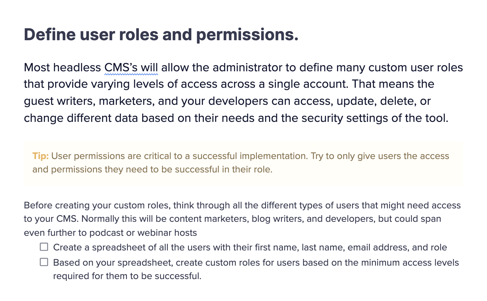 The Headless CMS Implementation Checklist - Webstacks