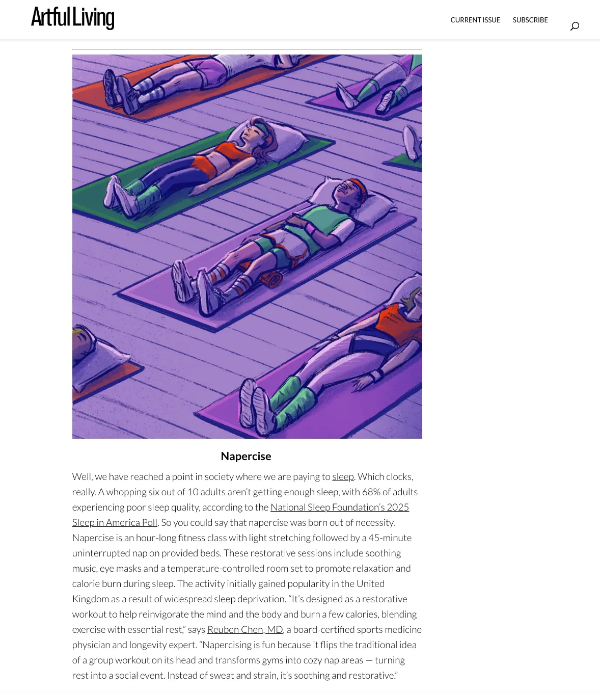 Dr. Reuben Chen szakértői betekintést nyújt a „Napercise” témájába az ...