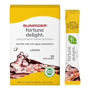 Fortune Delight® | Lemon 10/3 g Stick Packs (0.10 oz./3 g) | Sunrider
