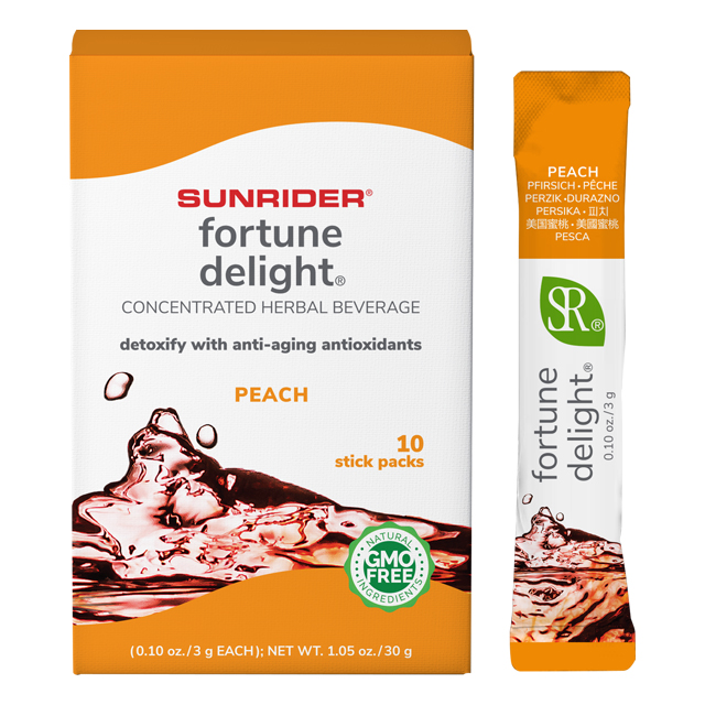 Fortune Delight® | Peach 10/3 g Stick Packs (0.10 oz./3 g) | Sunrider