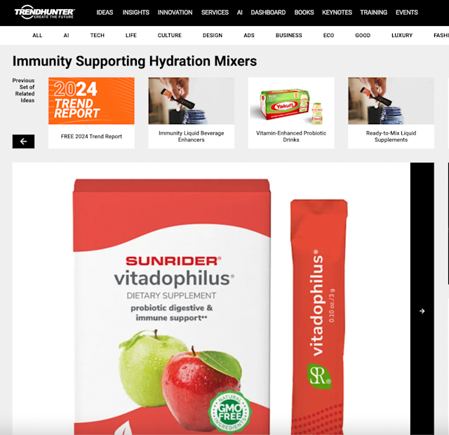 Trend Hunter Spotlights Sunrider’s VitaDophilus® | Sunrider