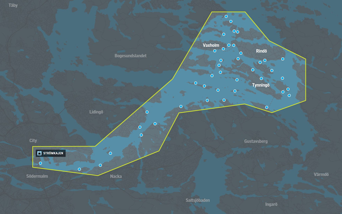 Alla SL-biljetter gäller i en del av Waxholmsbolagets trafik