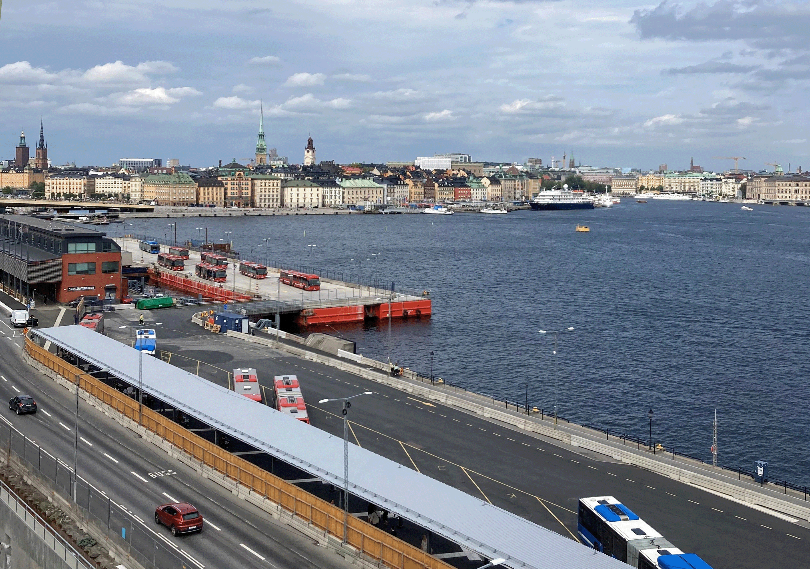 Ny tillfällig bussterminal vid Slussen