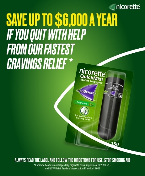 Nicotine Spray | QuickMist Spray | NICORETTE® Australia