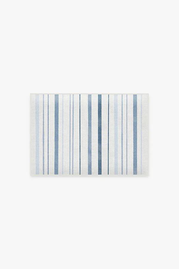 Harbor Stripe Blue Bath Mat | Ruggable