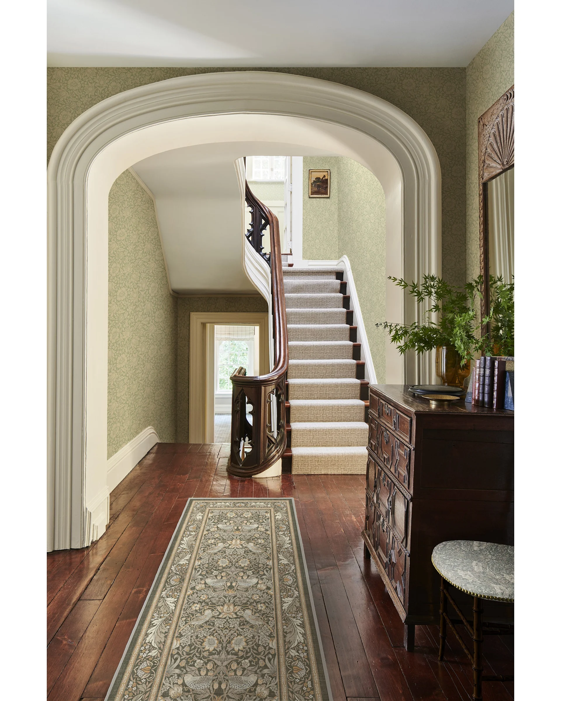 Morris & Co. Strawberry Thief Stone Gold Rug | Ruggable