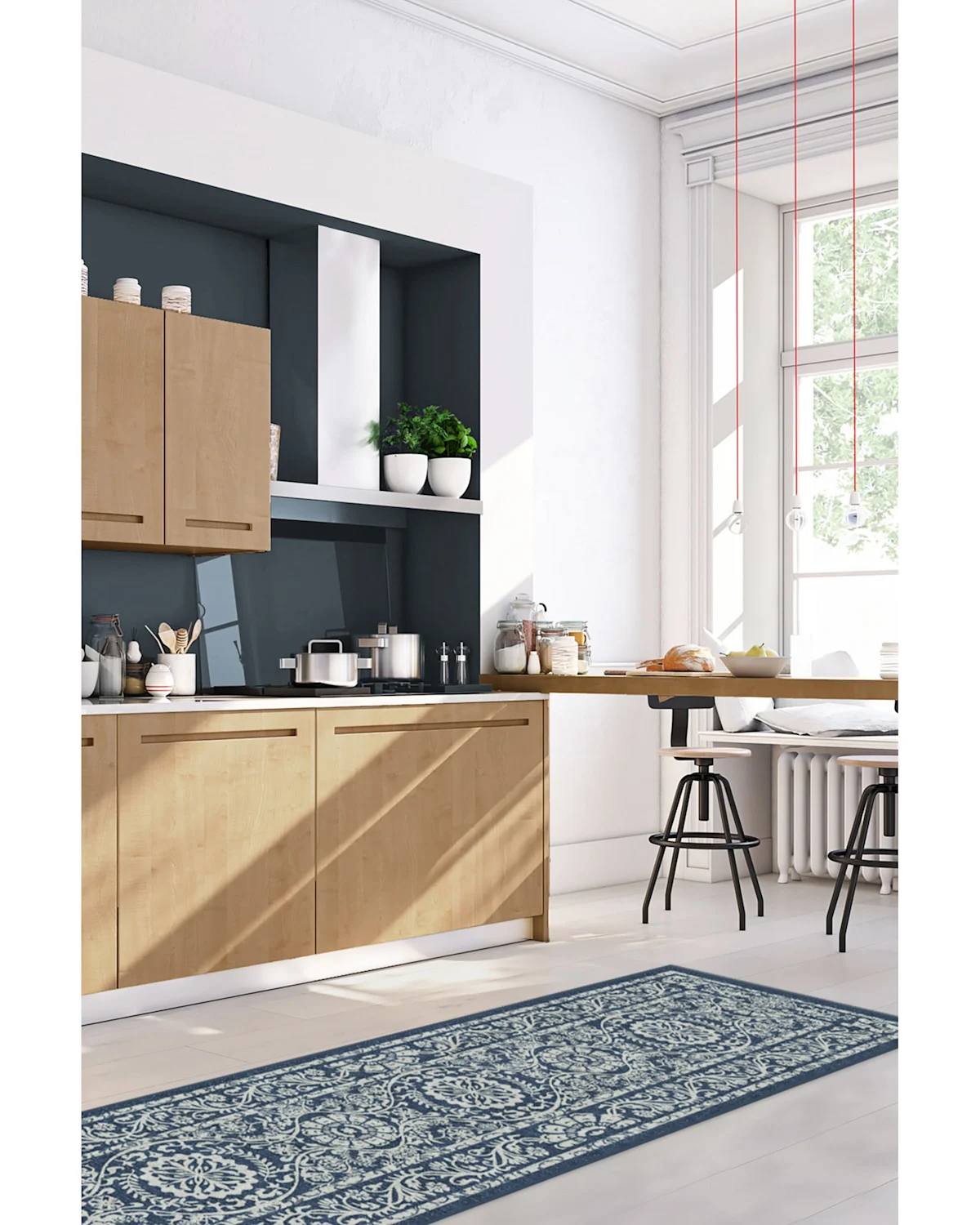 Delphina Navy Blue Rug | Ruggable