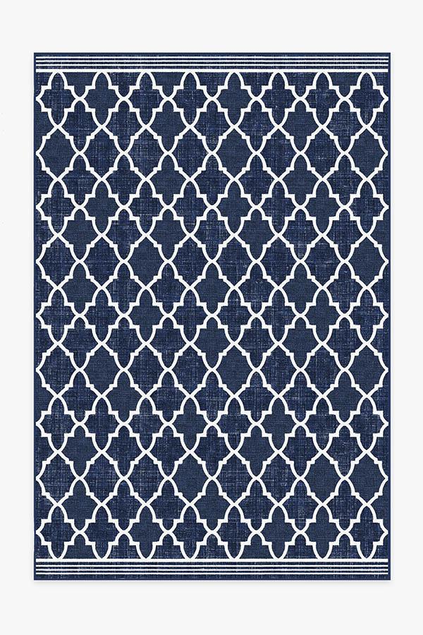 Outdoor Varia Trellis Royal Blue Rug | Ruggable