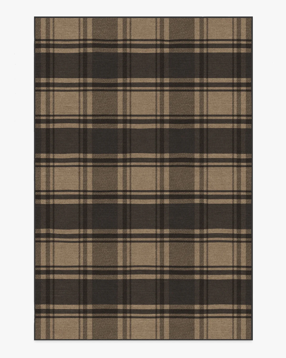 Easton Plaid Charcoal & Natural Rug | Ruggable