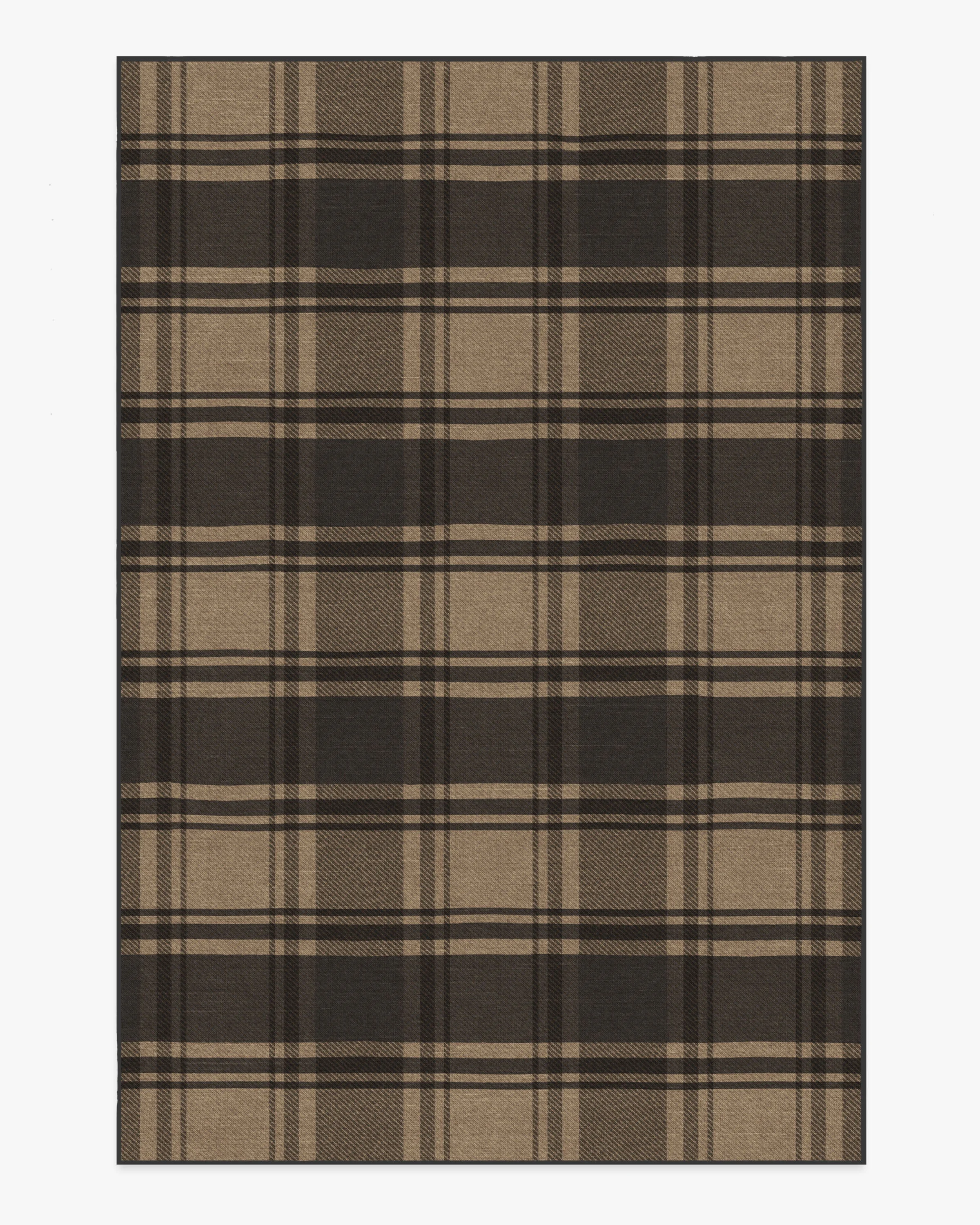 Easton Plaid Charcoal & Natural Rug | Ruggable