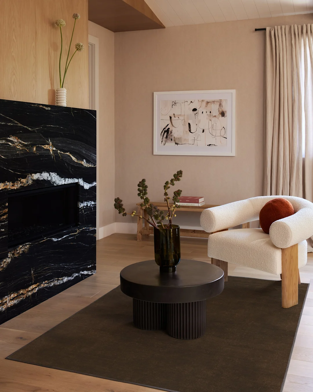 Nico Solid Dark Wood Rug | Ruggable