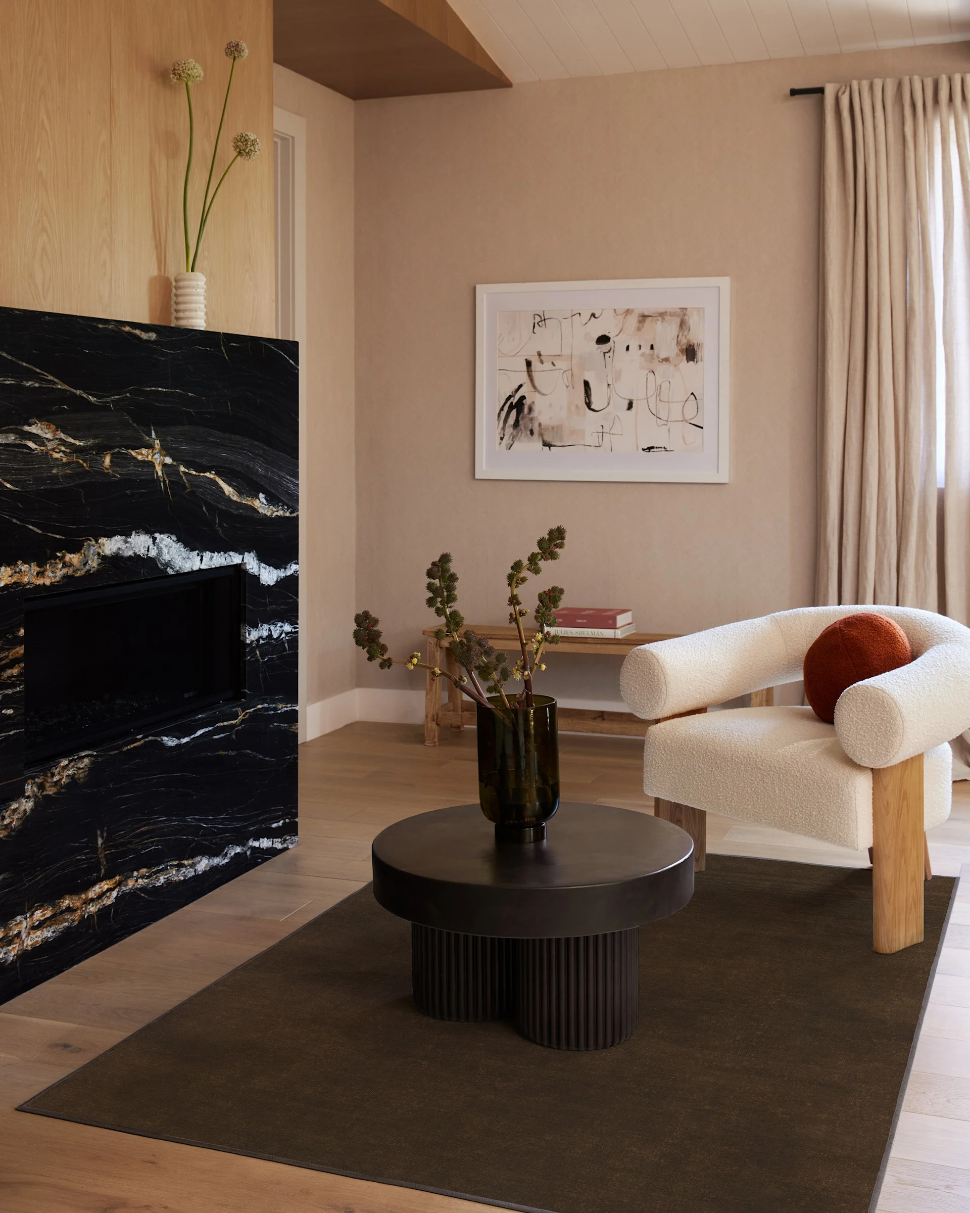 Nico Solid Dark Wood Rug | Ruggable