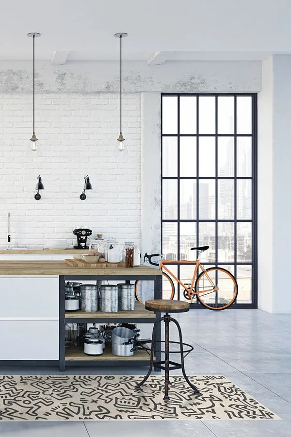 Keith Haring Block Party Black & Ivory Rug | Ruggable