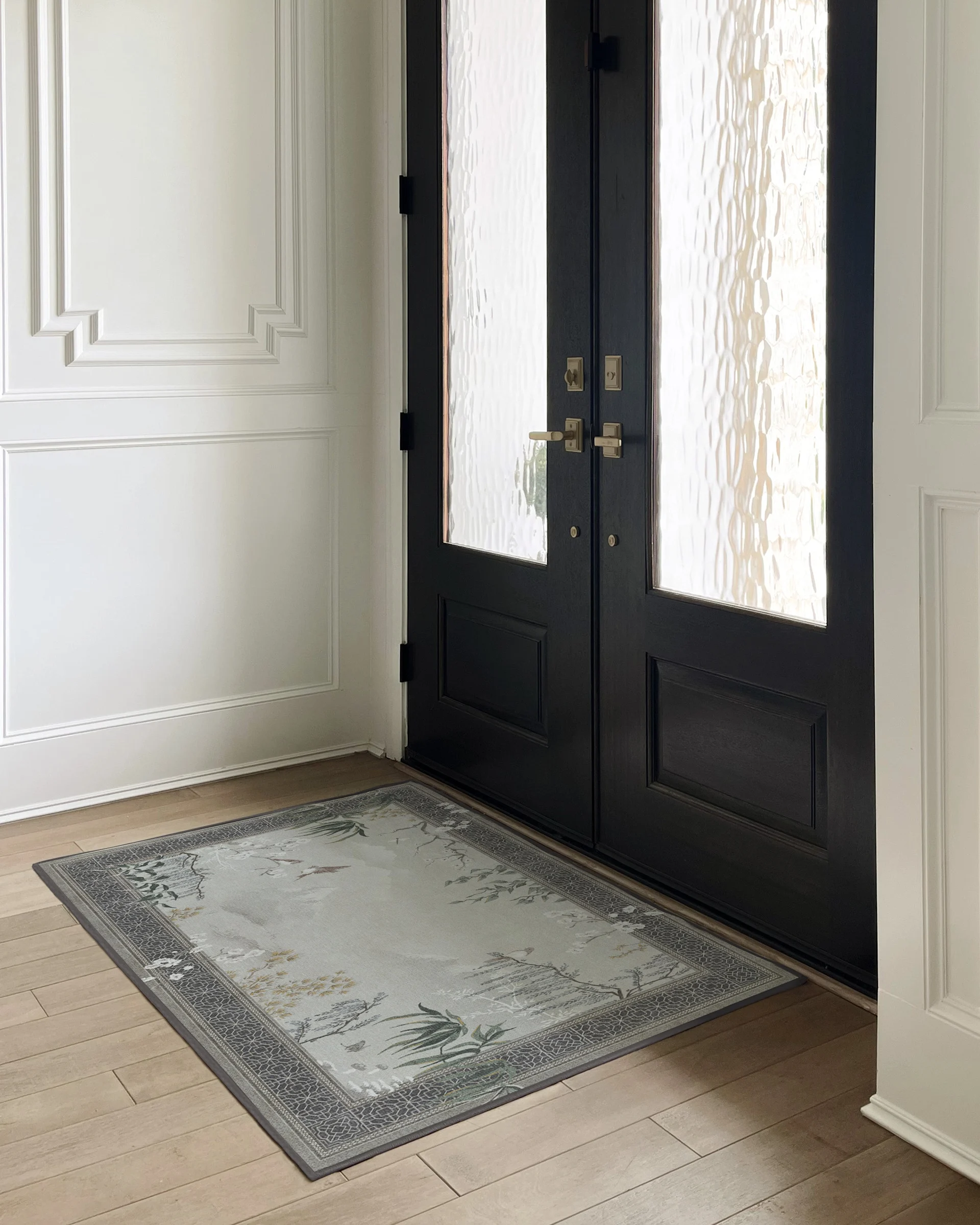 Wren Charcoal & Opal Rug | Ruggable