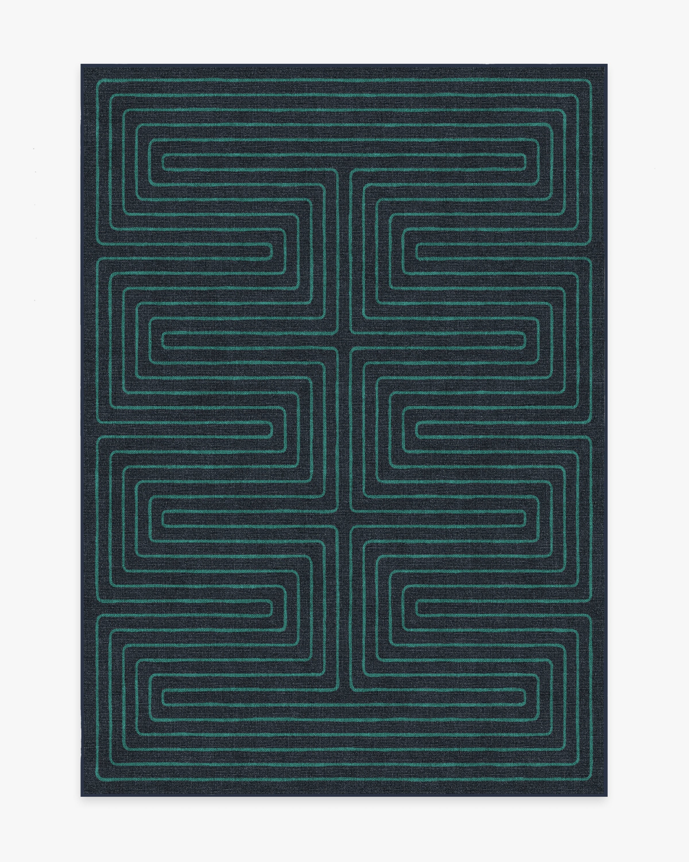 Jonathan Adler Labyrinth Navy & Teal Rug | Ruggable