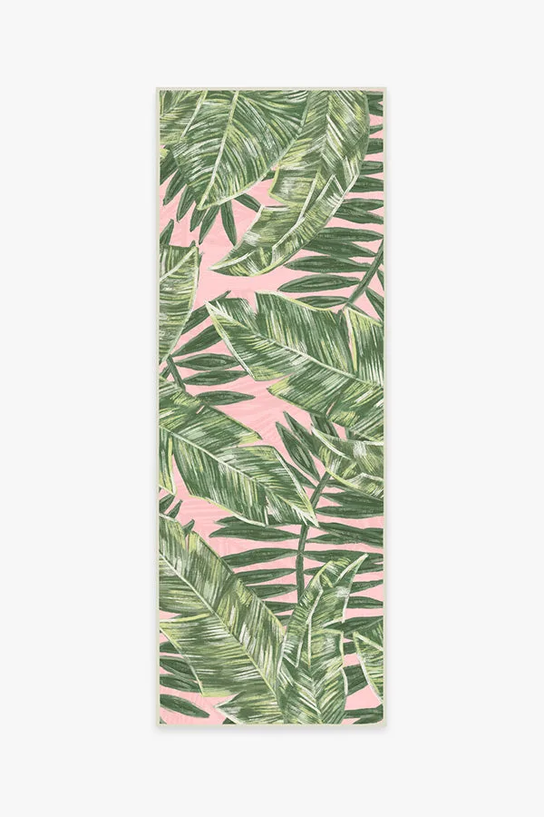 Outdoor Filifera Palm Pink Rug | Ruggable