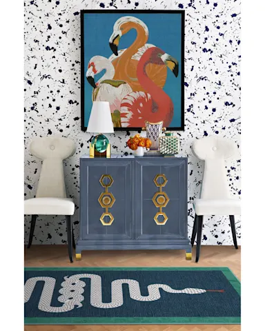 Jonathan Adler Venom Sapphire Rug | Ruggable