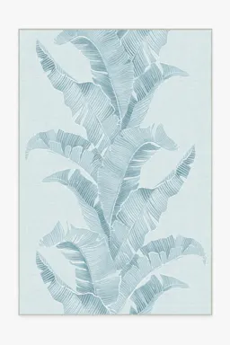 Gray Malin Outdoor Banana Leaf Soft Blue Rug | Ruggable