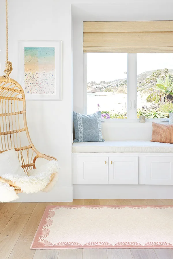 Gray Malin Fringe Pink & Ivory Rug | Ruggable