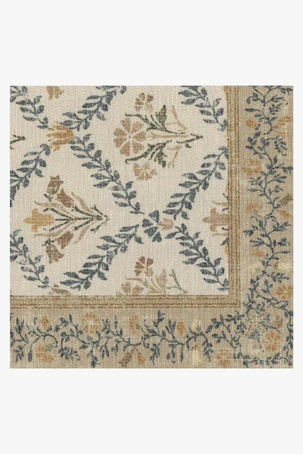 Morris & Co. Bellflowers Ivory & Gold Rug | Ruggable