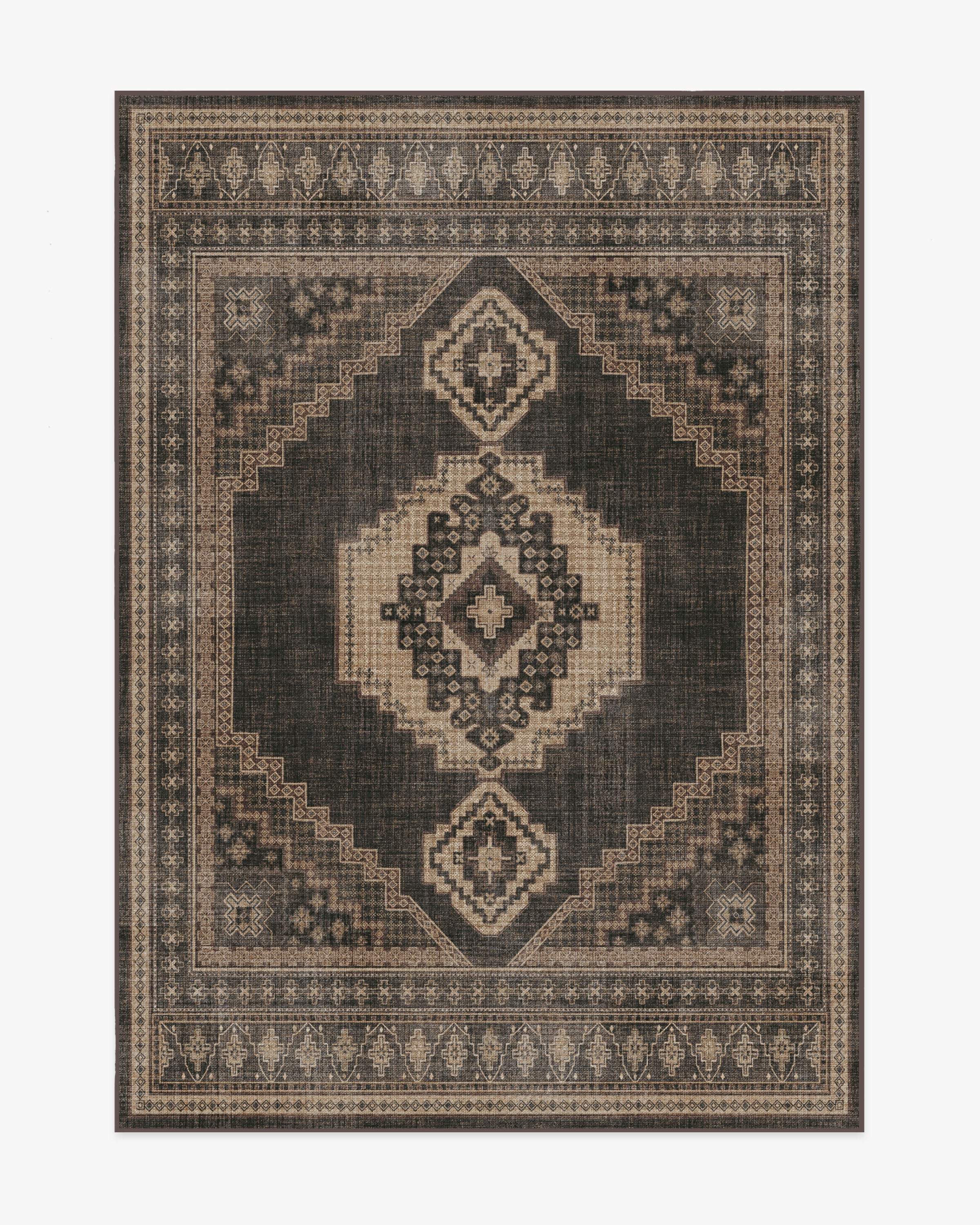 Rayne Charcoal & Tan Rug | Ruggable