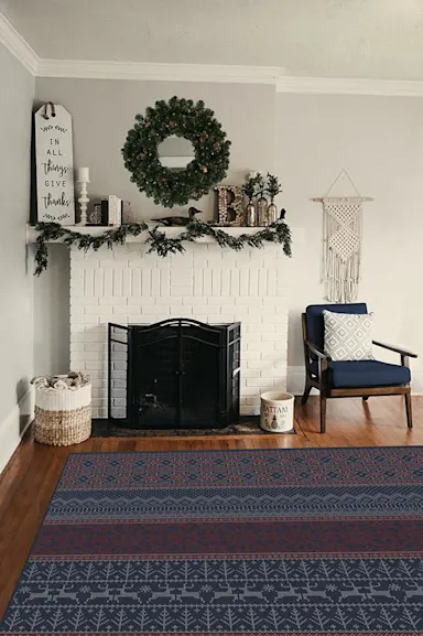 Fair Isle Red Rug | Ruggable