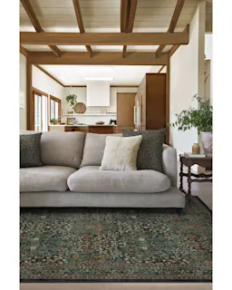 Morris & Co. Blackthorn Forest Green Rug | Ruggable