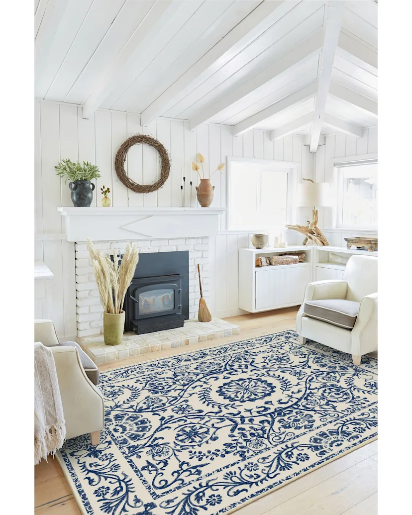 Delphina Delft Blue Rug | Ruggable