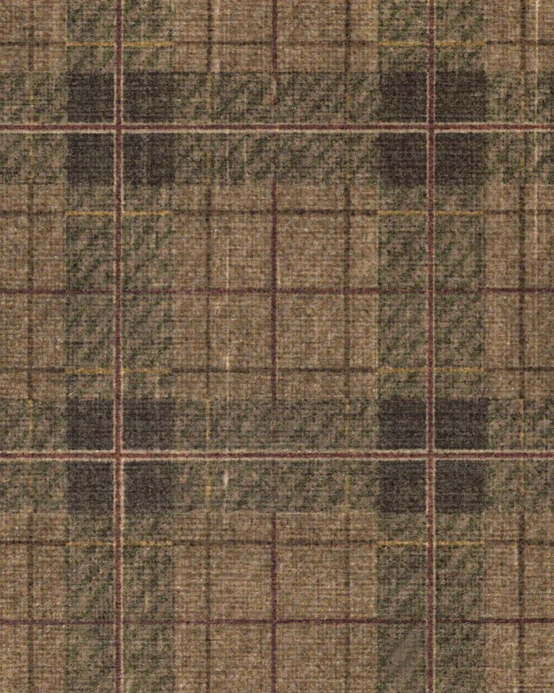 Alfie Plaid Natural & Green Rug | Ruggable