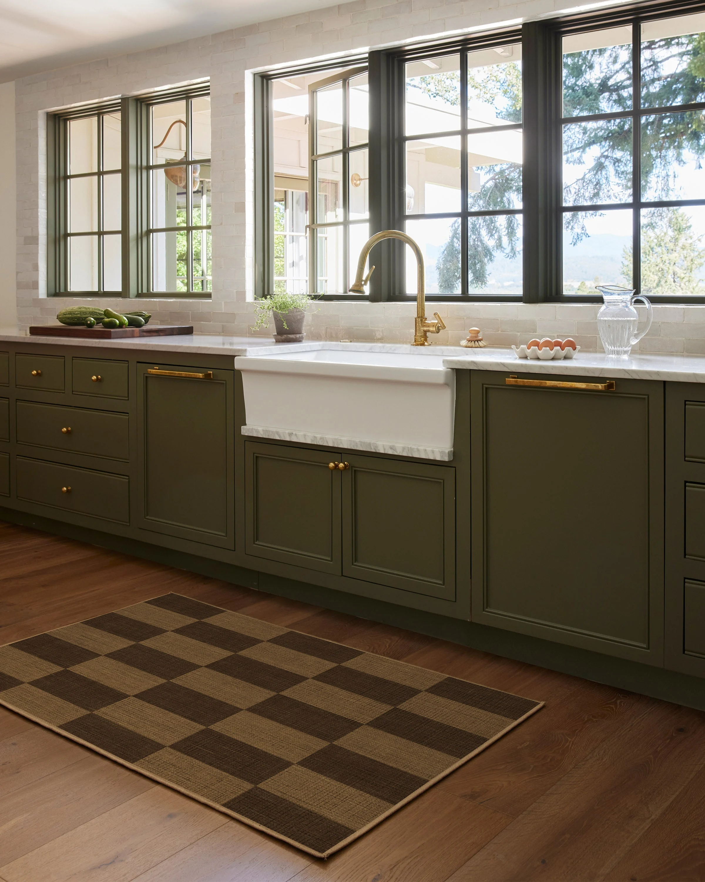 Architectural Digest Yates Check Brown Re-Jute Rug | Ruggable