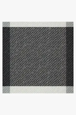Outdoor Gingham Plaid Black & White Rug | Ruggable