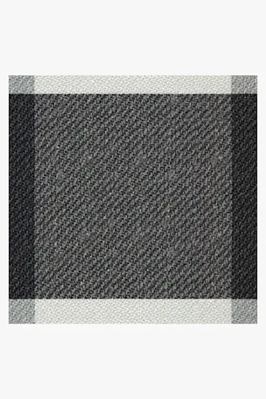 Outdoor Gingham Plaid Black & White Rug | Ruggable