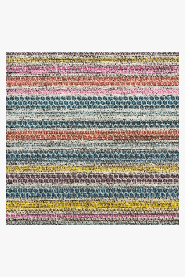 Multi Stripe Polychrome Rug