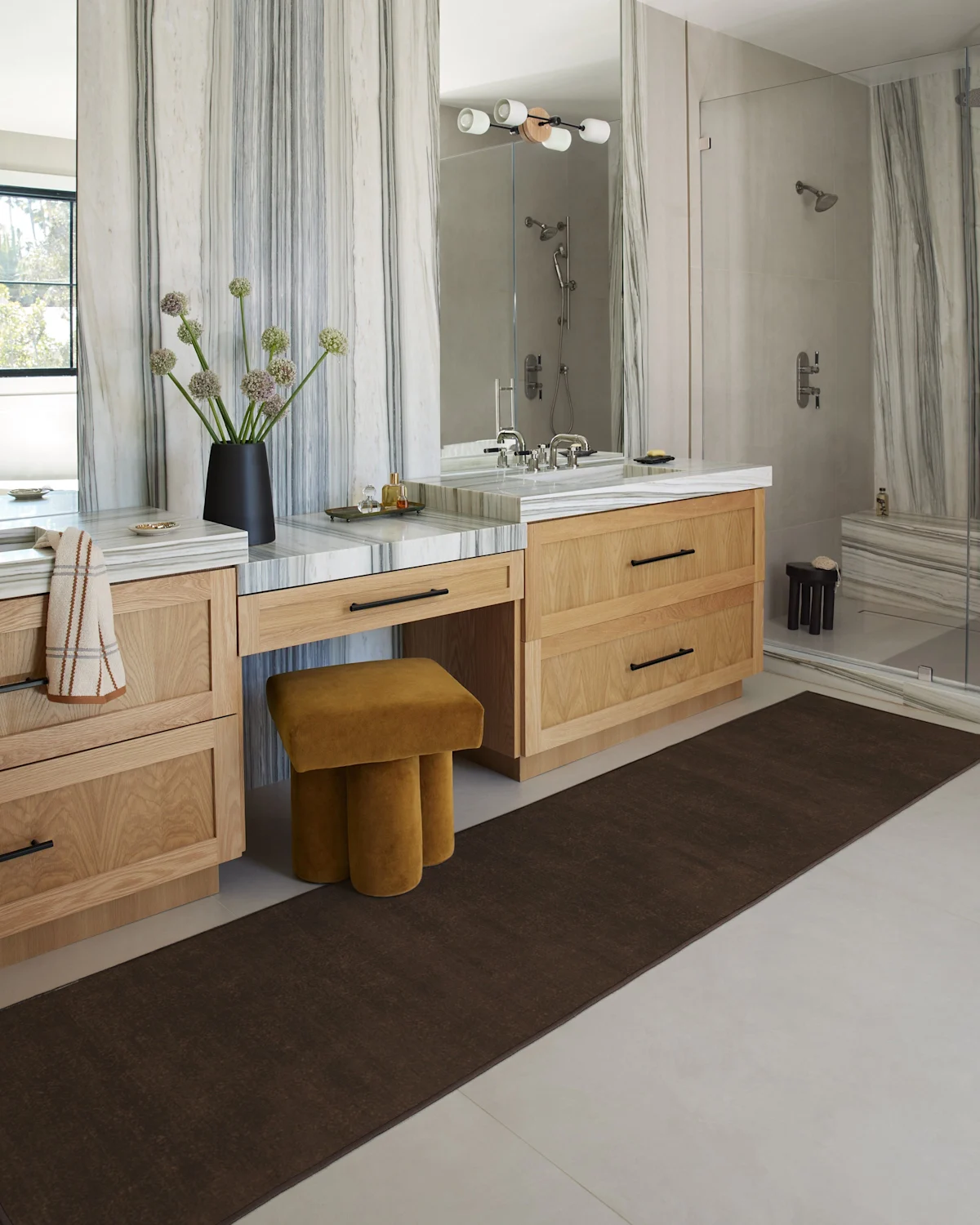 Nico Solid Dark Wood Rug | Ruggable
