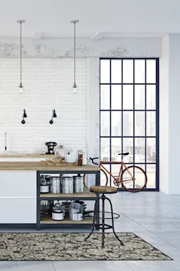 Mickey Damask Charcoal Rug | Ruggable