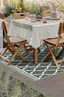 Outdoor Varia Trellis Forest Green Rug