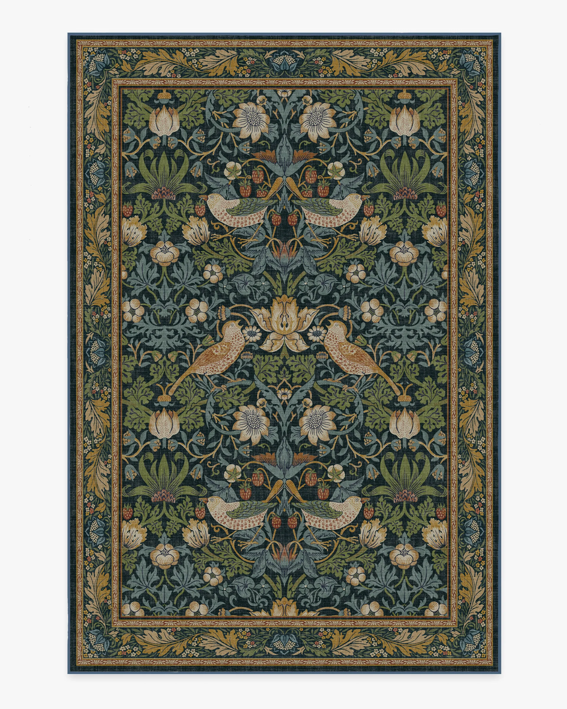 Morris & Co. Strawberry Thief Indigo Rug | Ruggable