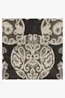 Mickey Damask Charcoal Rug | Ruggable