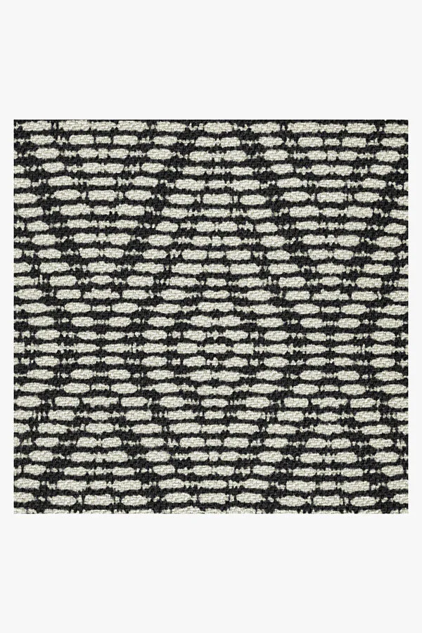 Outdoor Halo Diamond Black Rug | Ruggable