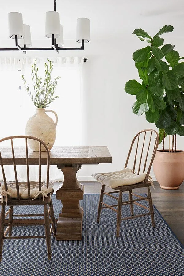 Tillie Solid Soft Navy Re-Jute Rug | Ruggable