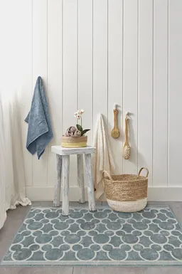 Mickey Trellis Slate Rug | Ruggable