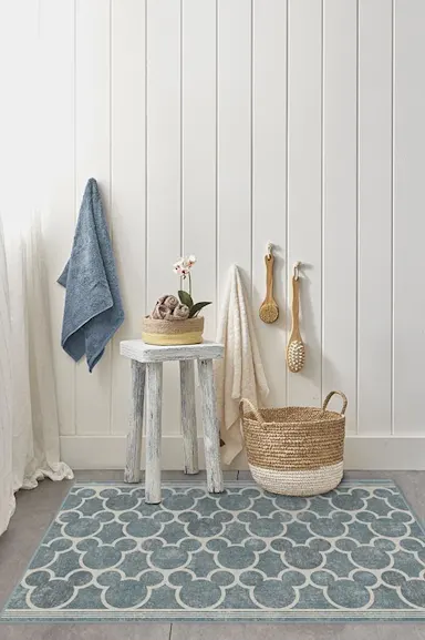 Mickey Trellis Slate Rug | Ruggable