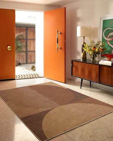 Harlow Copper & Brown Rug | Ruggable