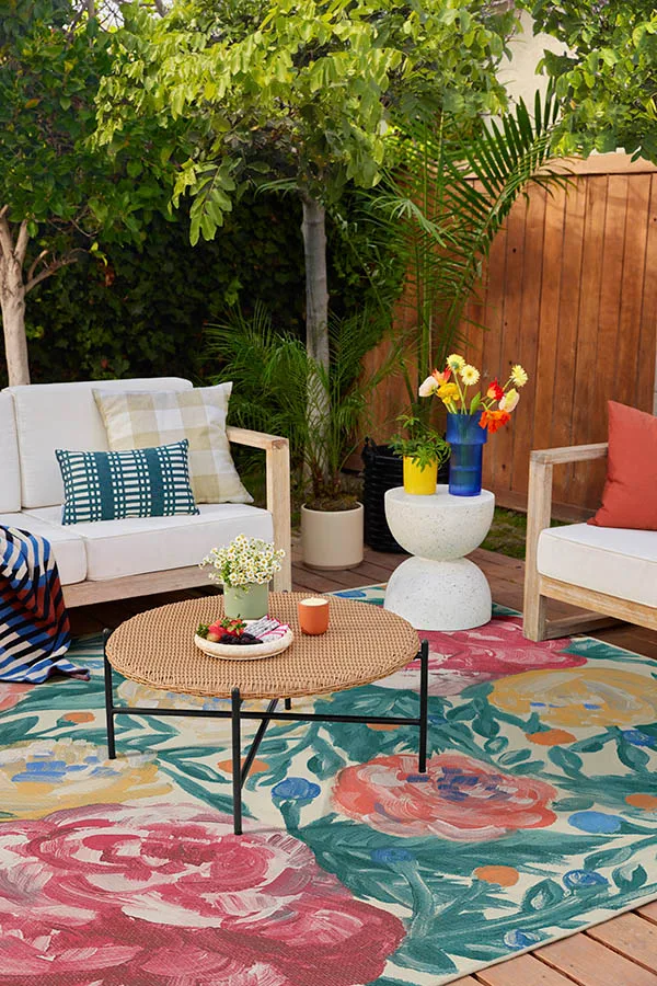 Outdoor Camellia Multicolor Rug | Ruggable