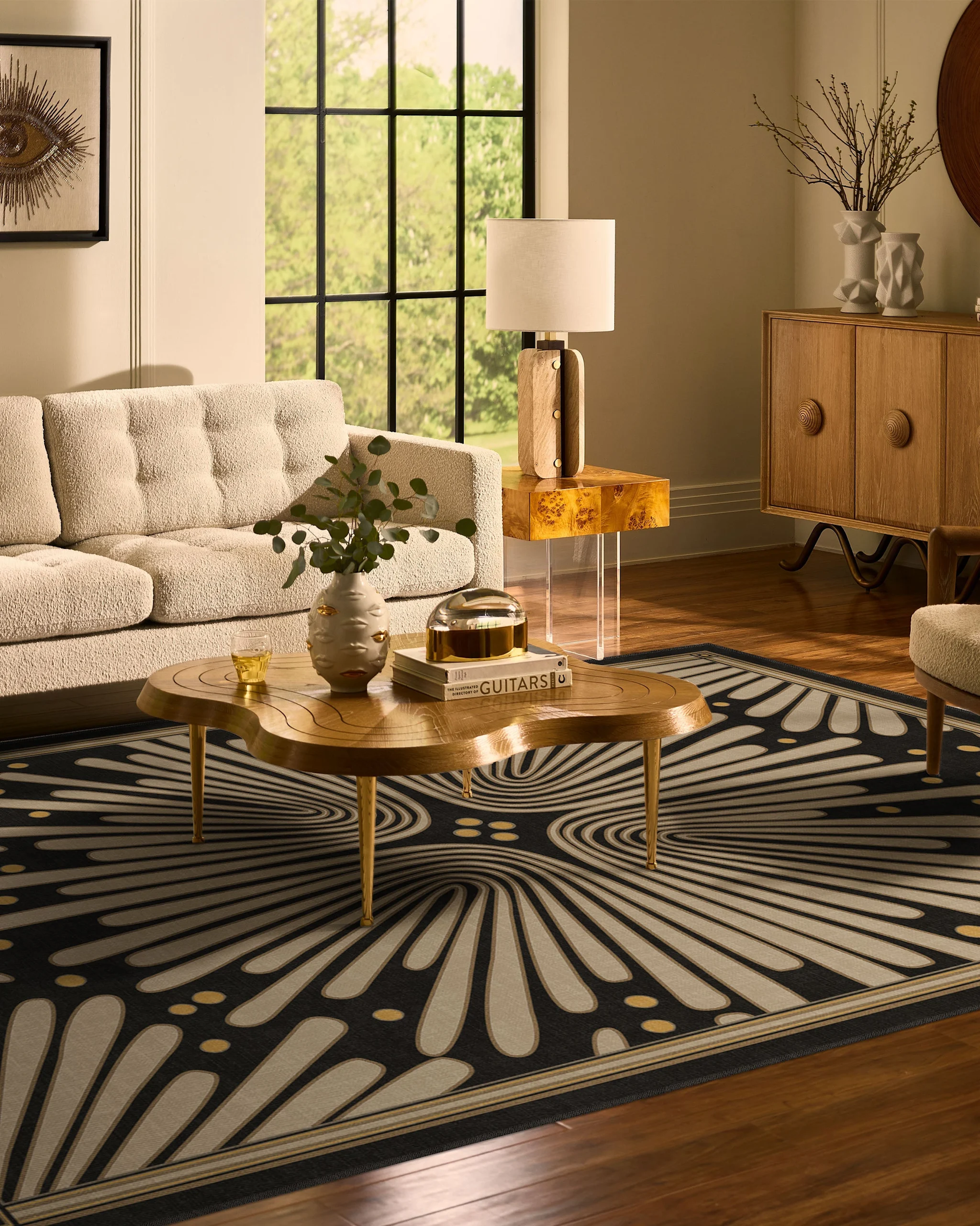 Jonathan Adler Gatsby Black & Gold Rug | Ruggable