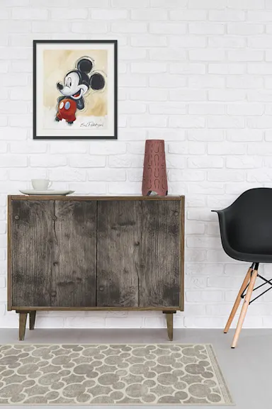 Mickey Trellis Ash Grey Rug | Ruggable