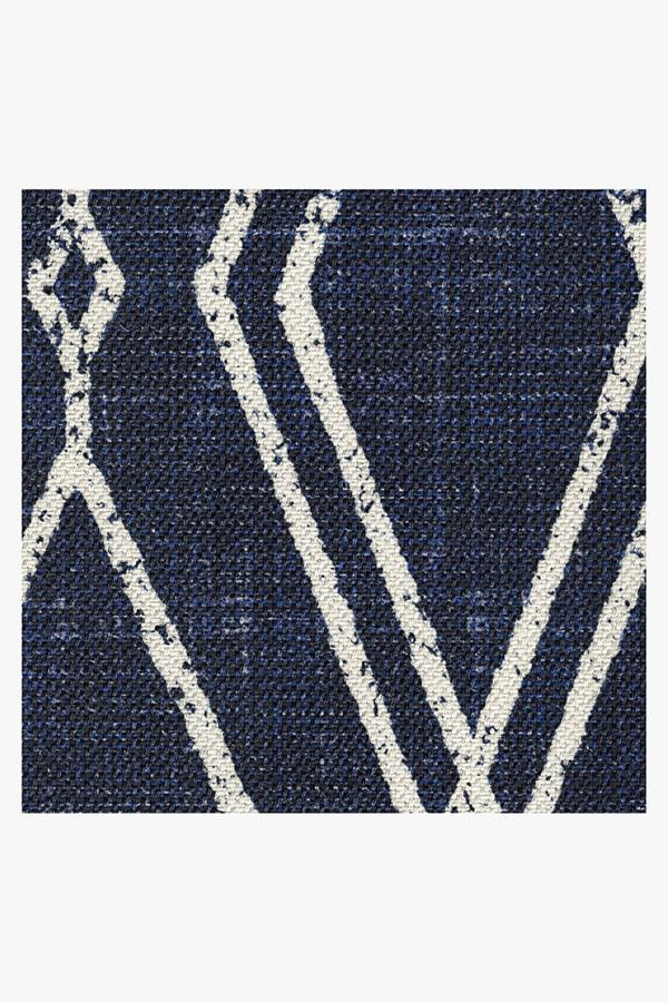 Outdoor Gemma Lattice Royal Blue Rug | Ruggable