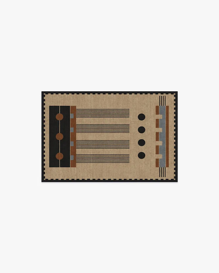 Architectural Digest Kasi Black & Tan Rug | Ruggable