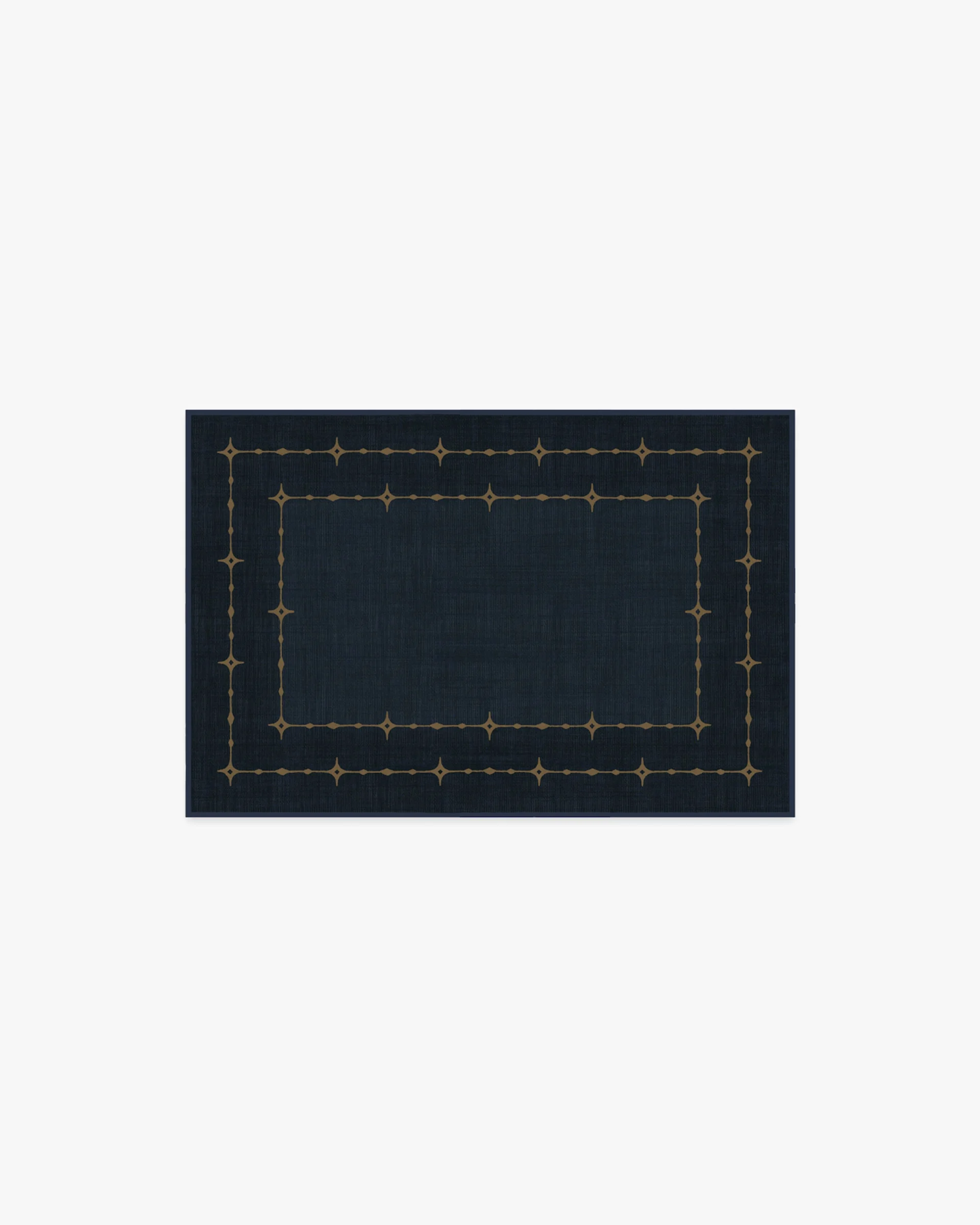 Sparkle Border Dark Navy Rug | Ruggable