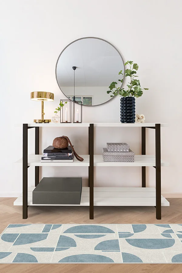 Nina Takesh Lune Slate Blue Rug | Ruggable